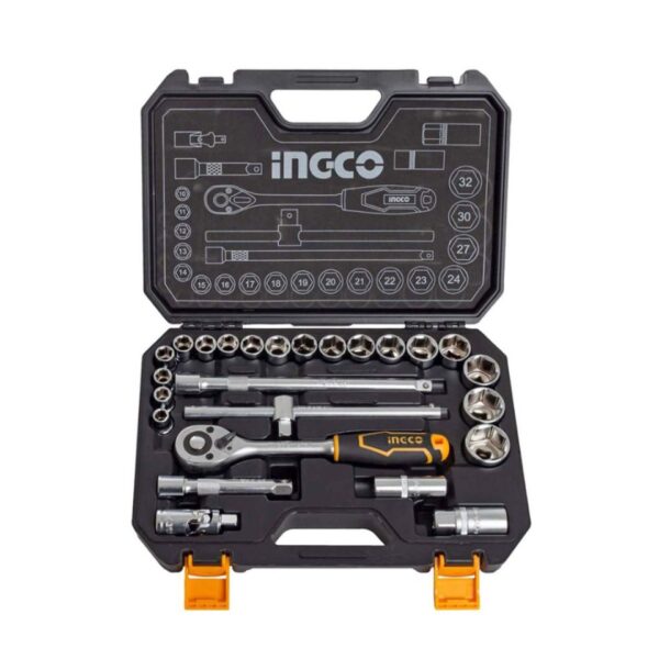 Juego de Dados 25 Pzas 1/2″ INGCO HKTS12251 – Fe Herramientas Chile